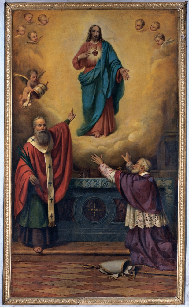 Dusi Bartolomeo Sacred Heart Of Jesus With St Marcel And Blessed ...