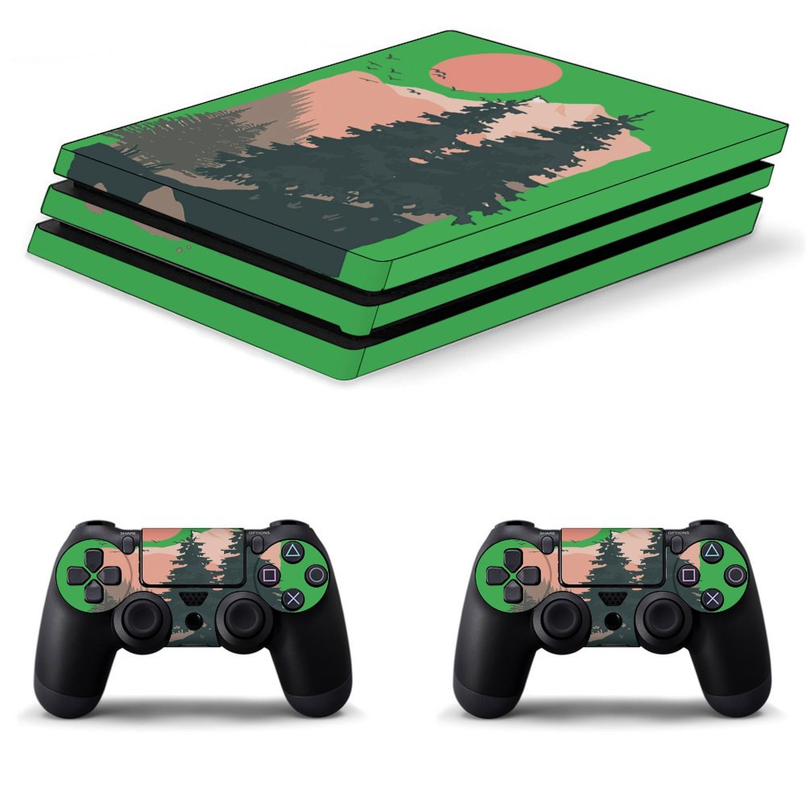 Dusk Birds Mountains Artwork PS4/PS4 Pro/PS4 Slim Skin Sticker For ...