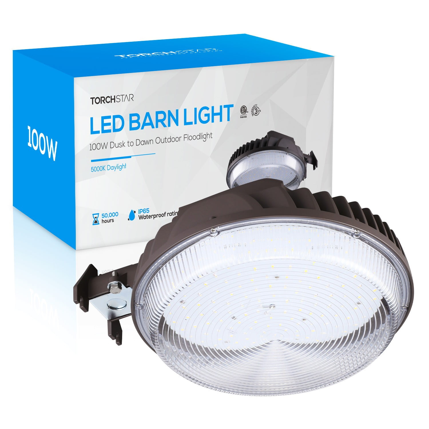 Dusk to Dawn LED Barn Light, 100W Security Flood Lights with Photocell ...