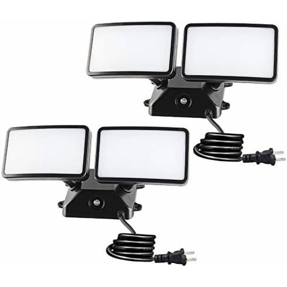 Dusk to Dawn LED Security Light,18W Plug in Flood Light Outdoor,5000k ...