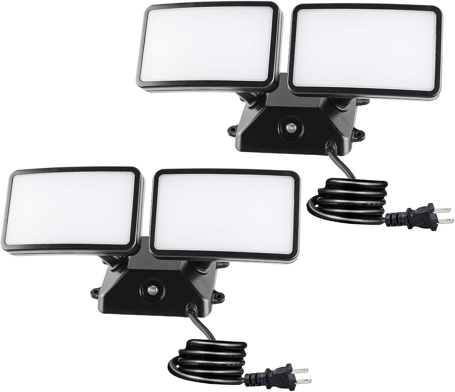 Dusk To Dawn LED Security Light, 18W Plug-in Flood Light Outdoor, 5000k ...