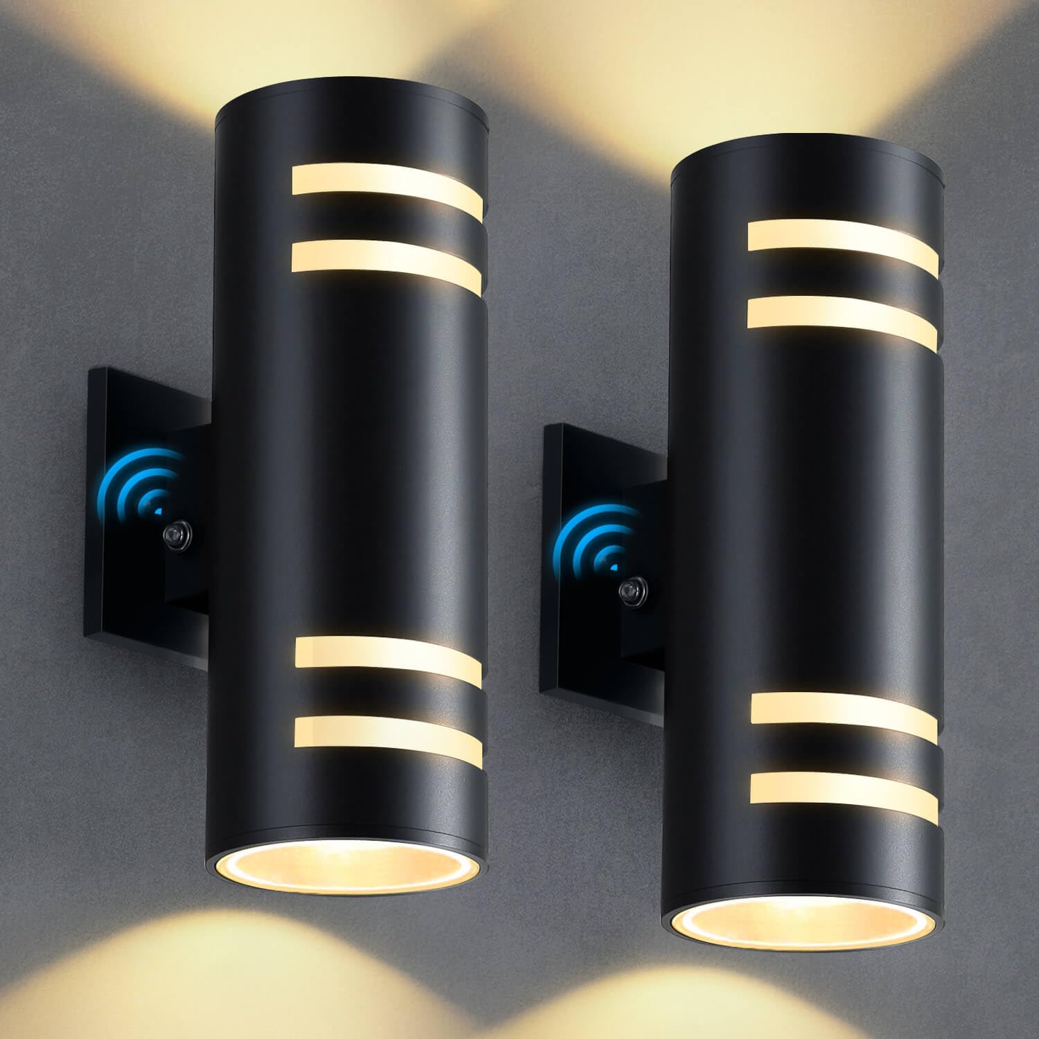 Dusk to Dawn Outdoor Lighting 2 Pack, Aluminum Exterior Lighting ...