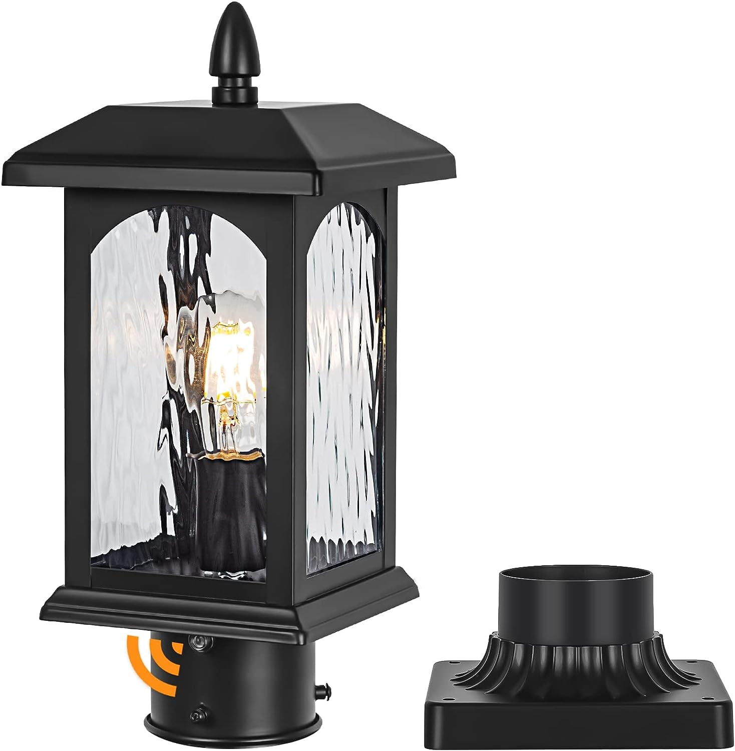Dusk to Dawn Outdoor Post Light Fixture with Pier Mount Base ...