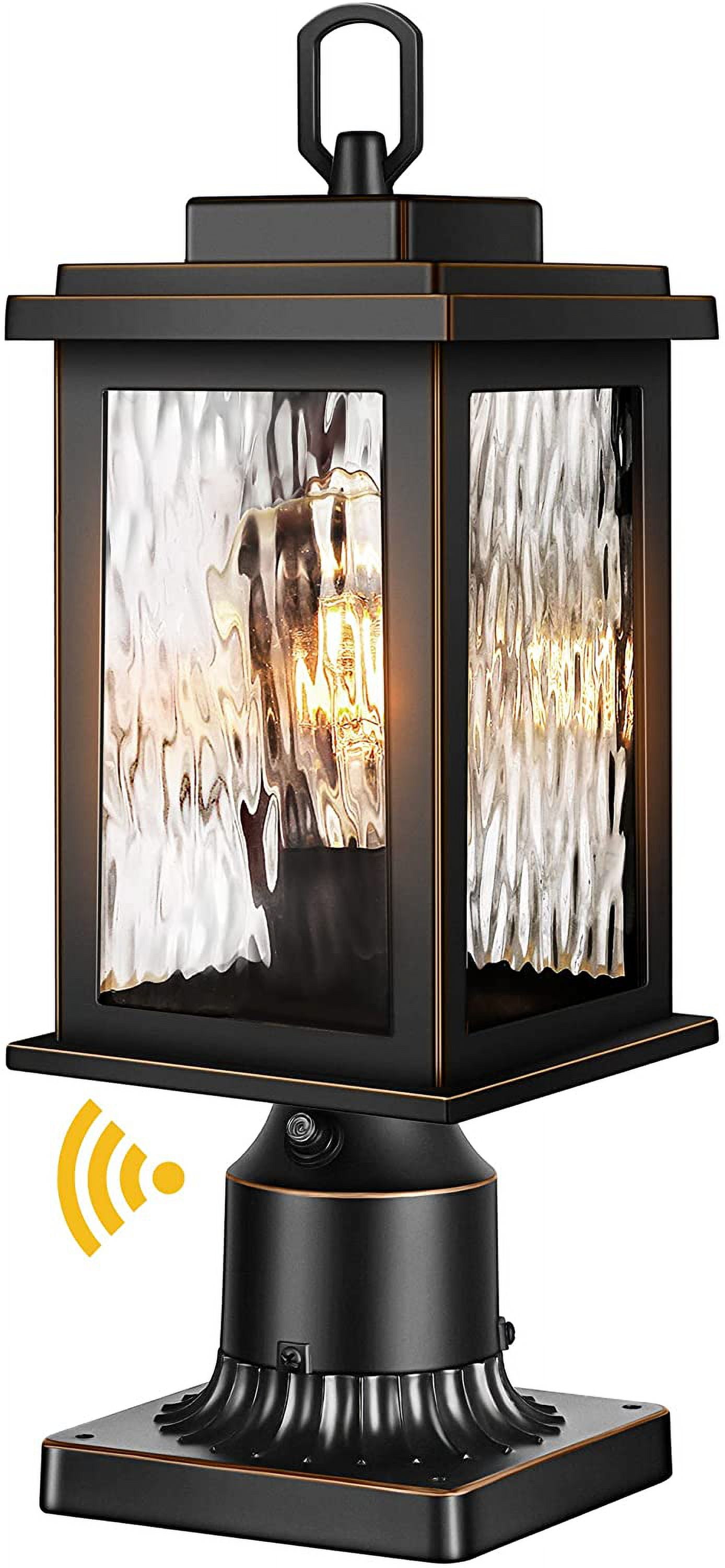 Dusk to Dawn Outdoor Post Light with Pier Mount Base, Hardwired 120V ...