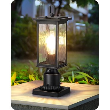 BENTISM 10.6ft Steel String Light Poles, 4 Pack Outdoor Lamp Post with ...