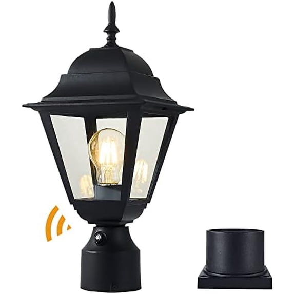 Dusk to Dawn Outdoor Post Light,Waterproof Cast Aluminium Lamp Post ...