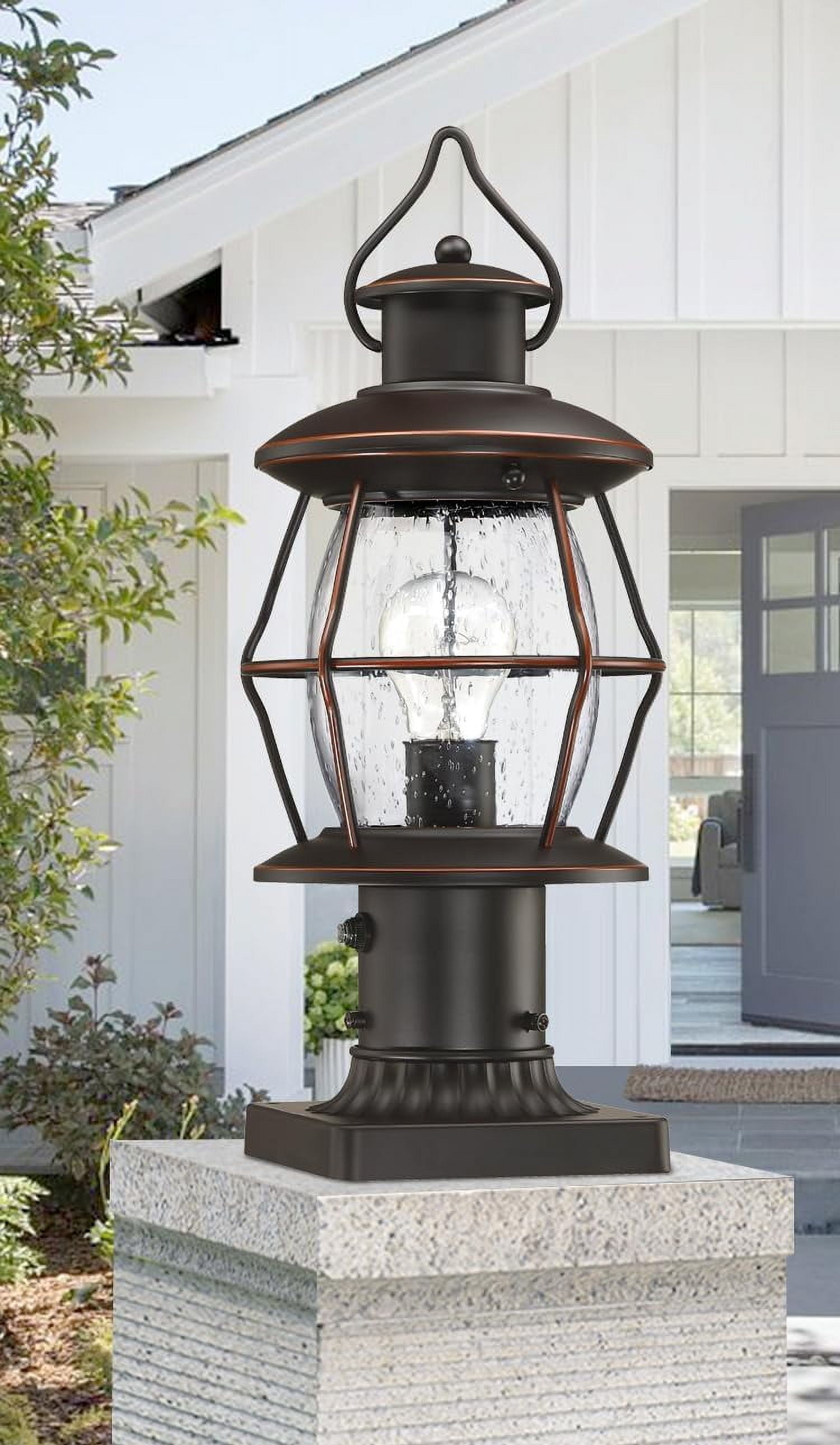 Dusk to Dawn Outdoor Post Lights with Pier Mount Base,Waterproof Lamp ...