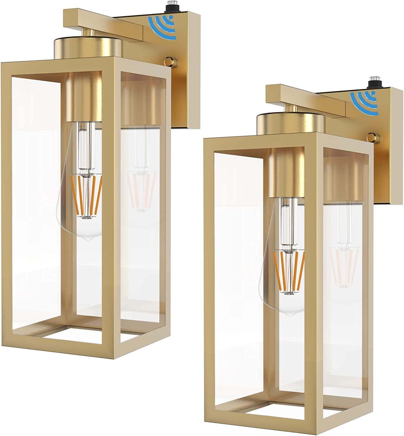 Dusk to Dawn Outdoor Wall Lantern, Exterior Wall Sconce Sensor Light ...