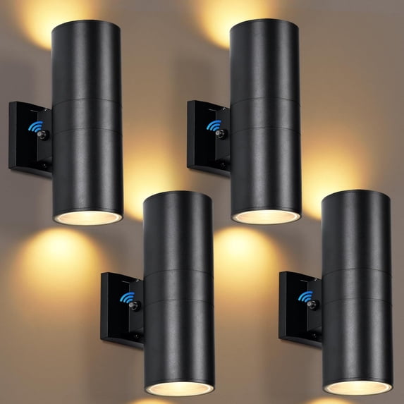 Dusk to Dawn Outdoor Wall Lights 4 Packs Modern Outdoor Porch Lights ...