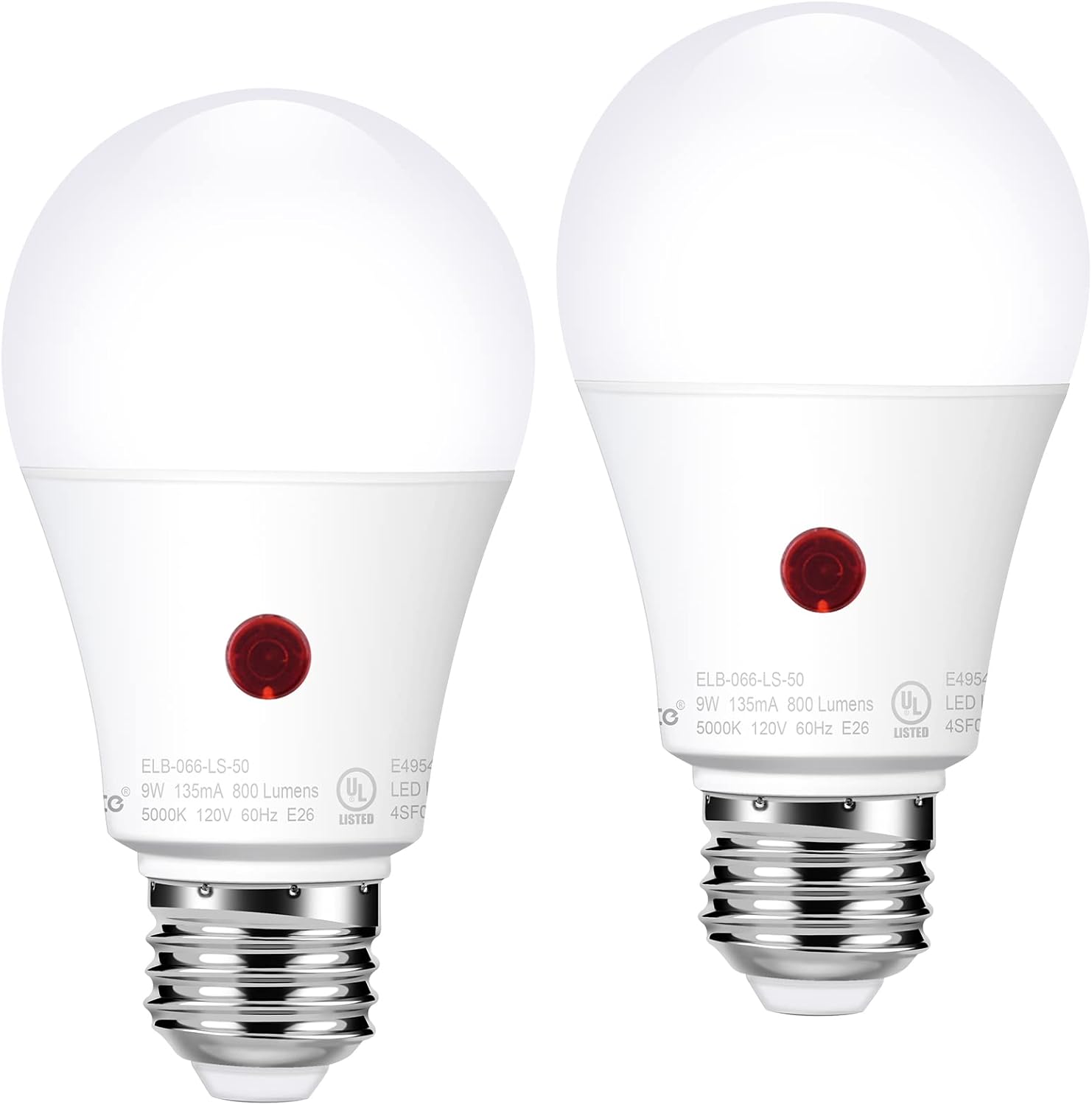 Dusk to Dawn Sensor Light Bulbs Outdoor, Neutral White LED Bulbs, 60 ...