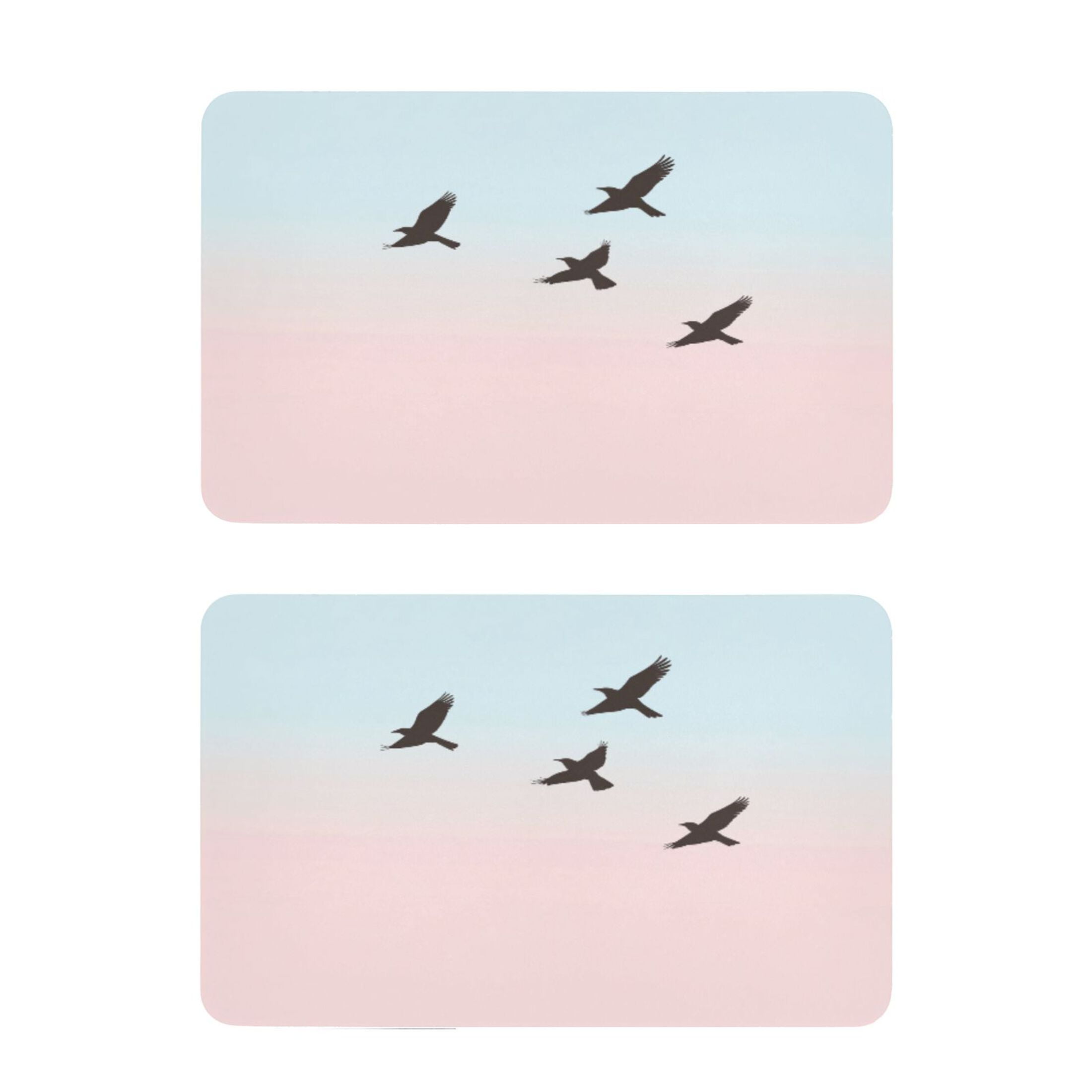 Dusk Flying Birds Pattern 2 Pack 4x2.5 Inch Magnetic Stickers Thick and ...