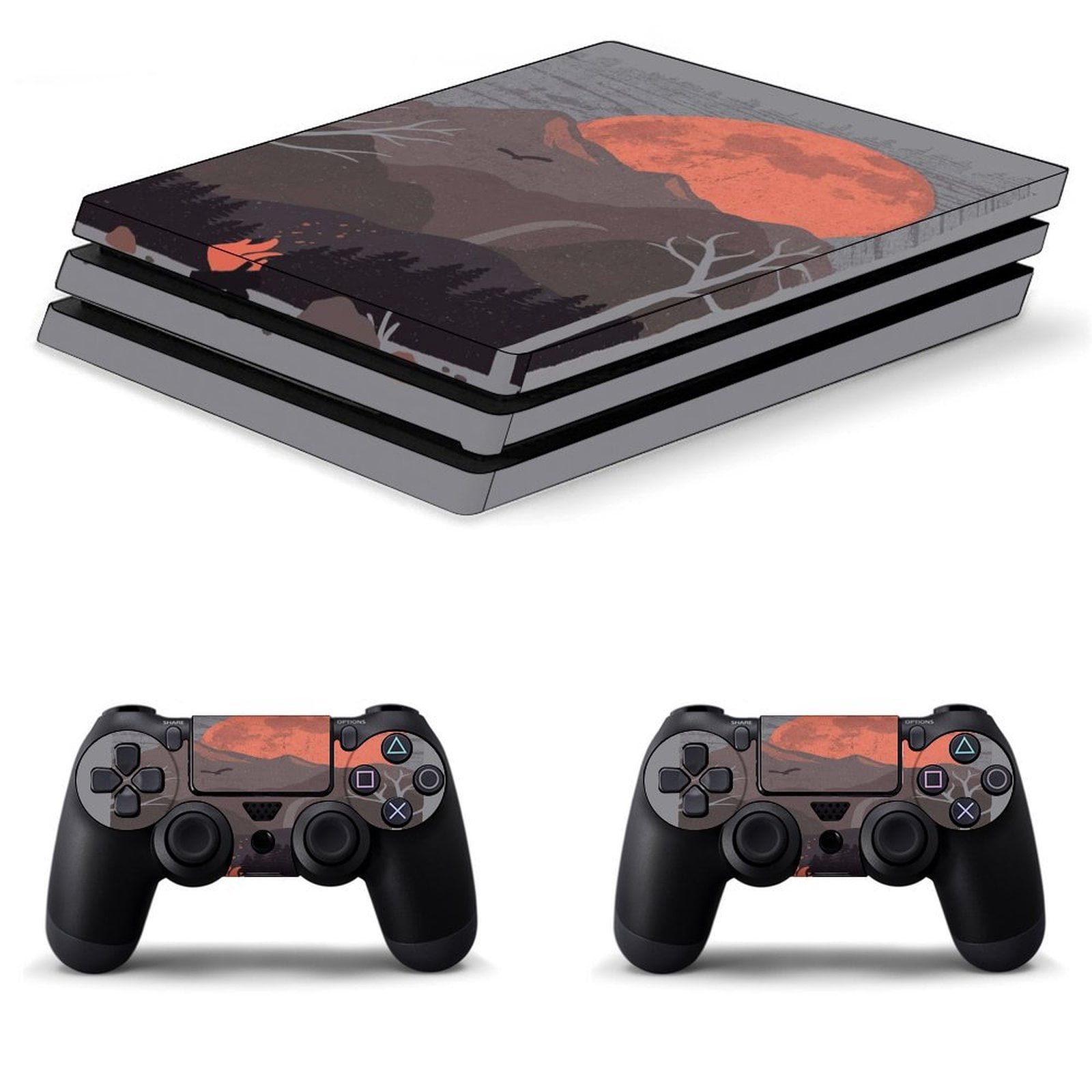 Dusk Mountains Fire PS4/PS4 Pro/PS4 Slim Skin Sticker For Console And ...