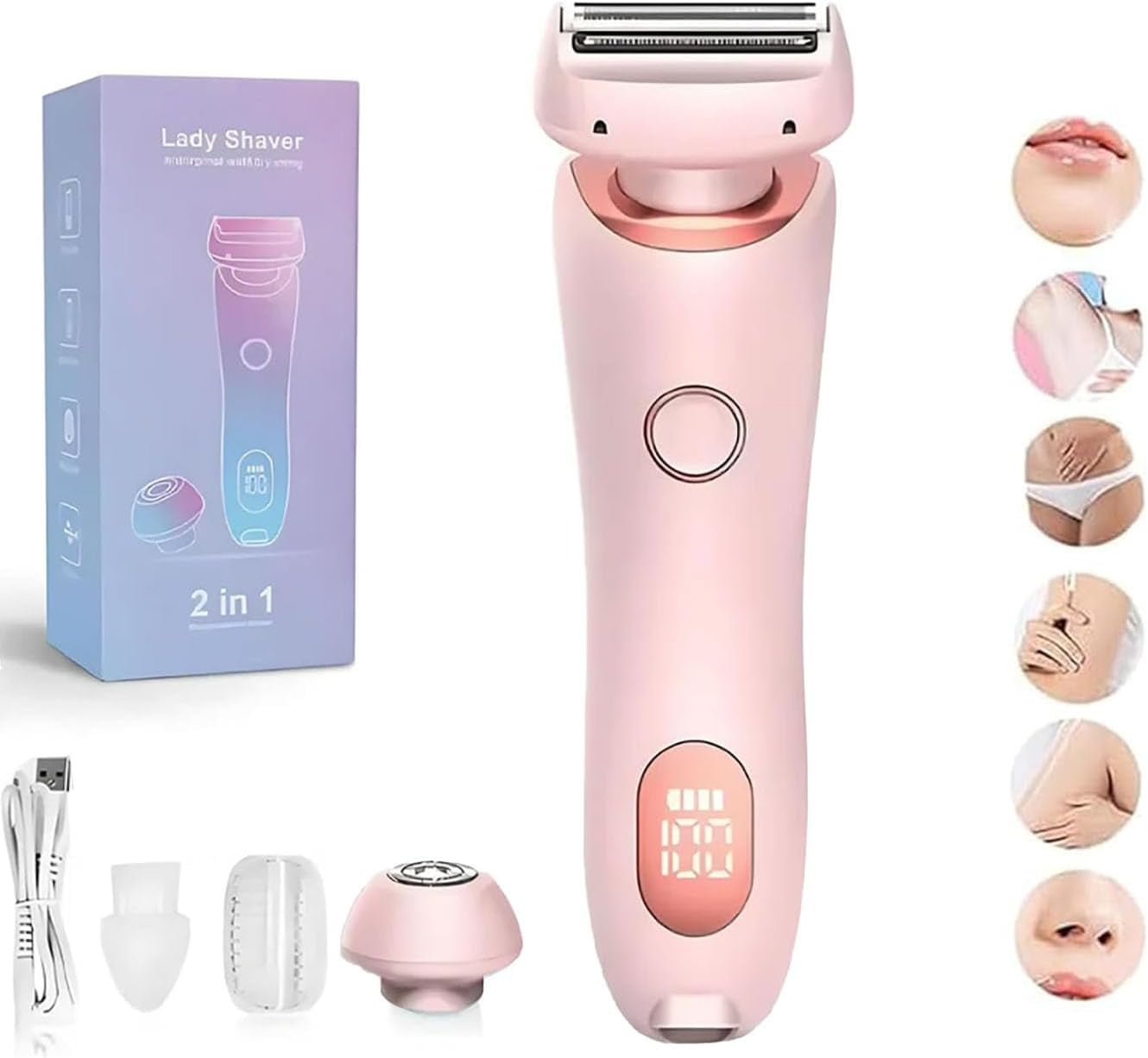 Dusk Razor for Women, The Glide Pro 3.0 Razor, Dusk Glide Pro 3.0 Shaver, 2 in 1 Electric ...