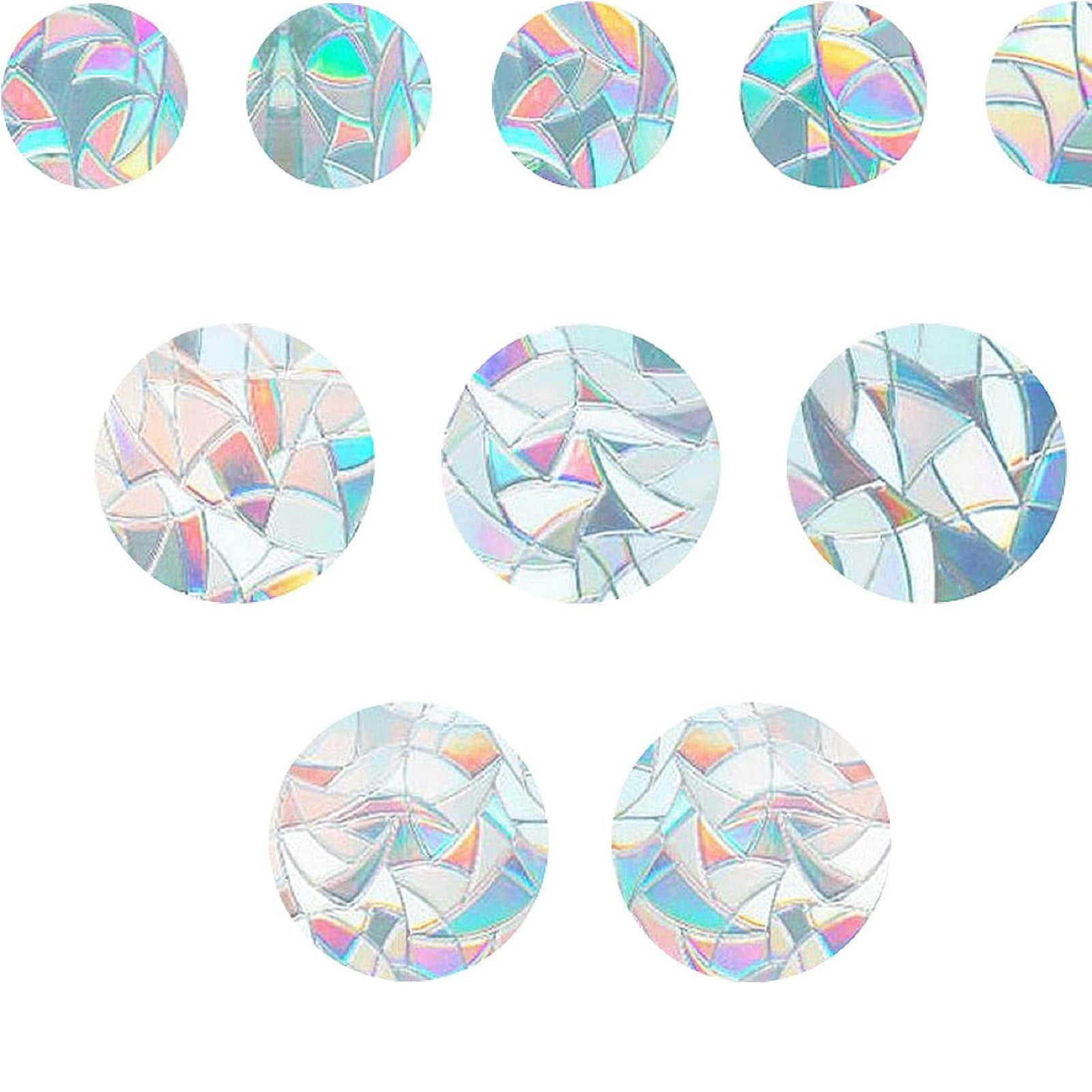 Dusknt Big Promotion 2 Sizes Large Circle Window Clings Static Rainbow ...