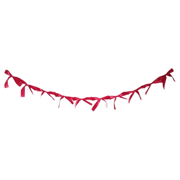 Dusknt Bow Garland Banner for Decorations 70.87Inch Bow Tie Ribbon ...