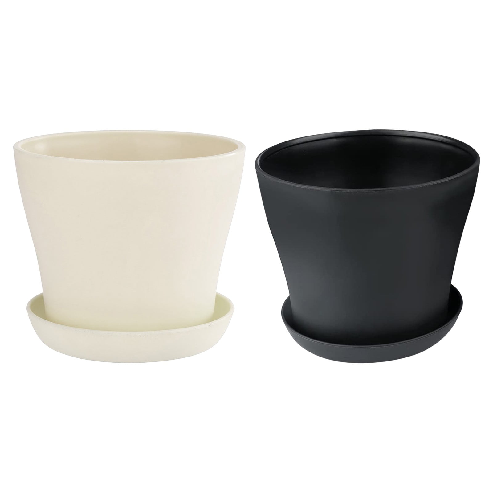 Dusknt Clearance! Plastic Flower Pot Beige C Flower Pots House Plant ...