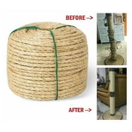Golberg Twisted Sisal Rope Available in 1/4, 5/16, 3/8, 1/2, 3/4, and 1 ...