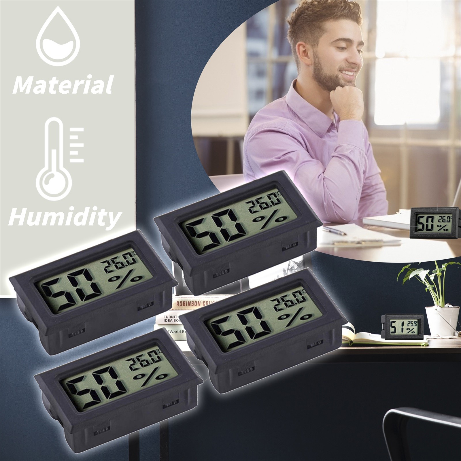 Dusknt Digital Thermometer Clearance Sale! Mini Digital Electronic ...