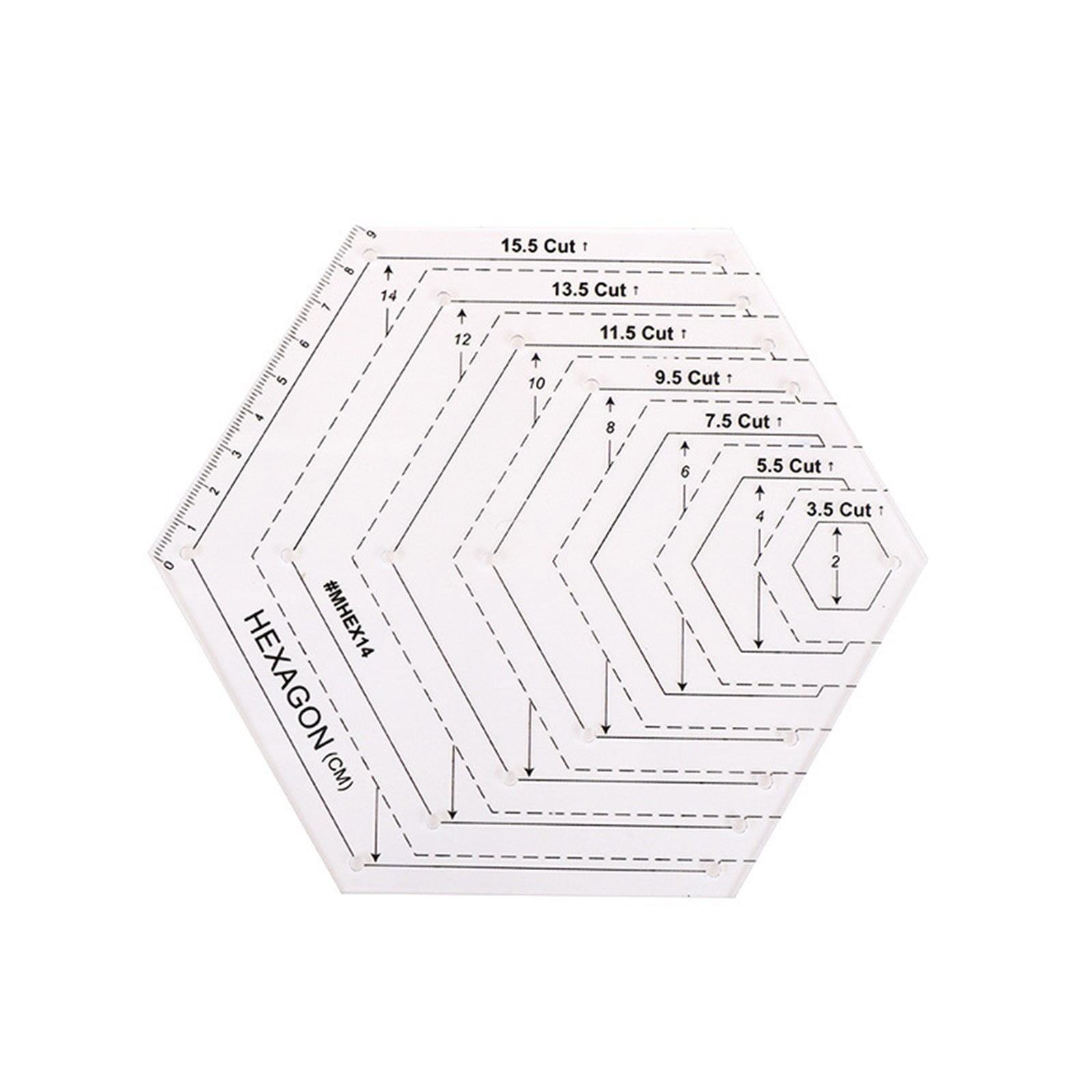 Dusknt Diy Acrylic Patchwork Ruler Sewing Ruler Patchwork Tool Hexagon ...