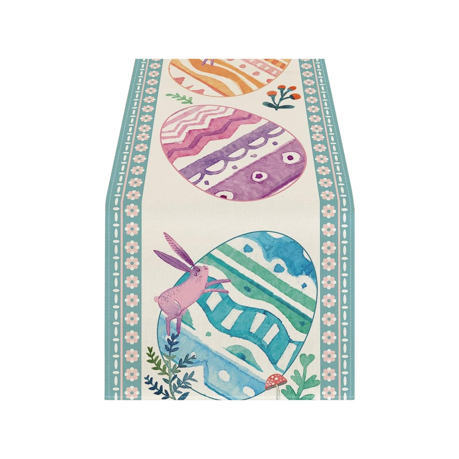 Dusknt Easter Table Flag Holiday Bunny Egg Little Printed Vintage ...