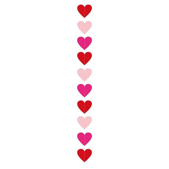 Dusknt Heart Valentine’S Day Garland Banner Valentines Day Heart ...