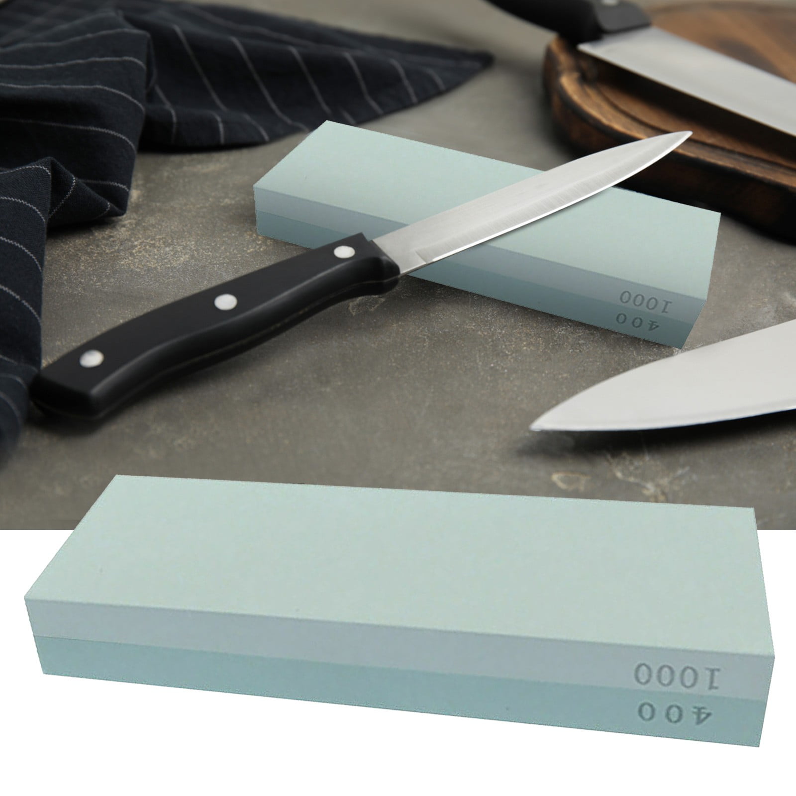 Dusknt Knife Sharpening Stone New Year Special! Double Sided Kitchen Sharpening Whetstone ...