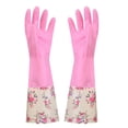 Dusknt Lined Cleaning Gloves – Long Cuff Anti Grip for Dishwashing ...