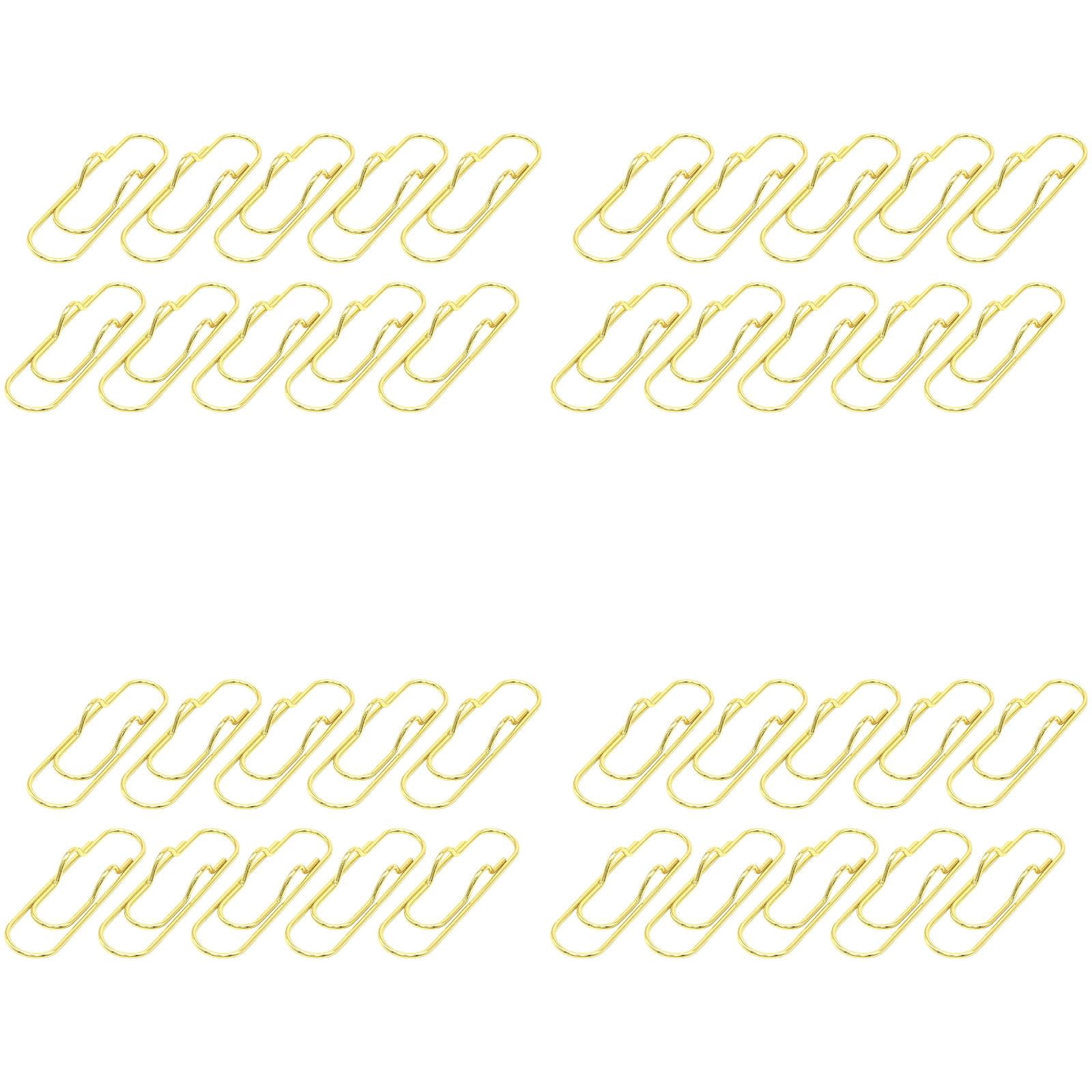 Dusknt Metal Pan Clips in Gold - Pack of 40 Paper Clip Pan Holders for ...