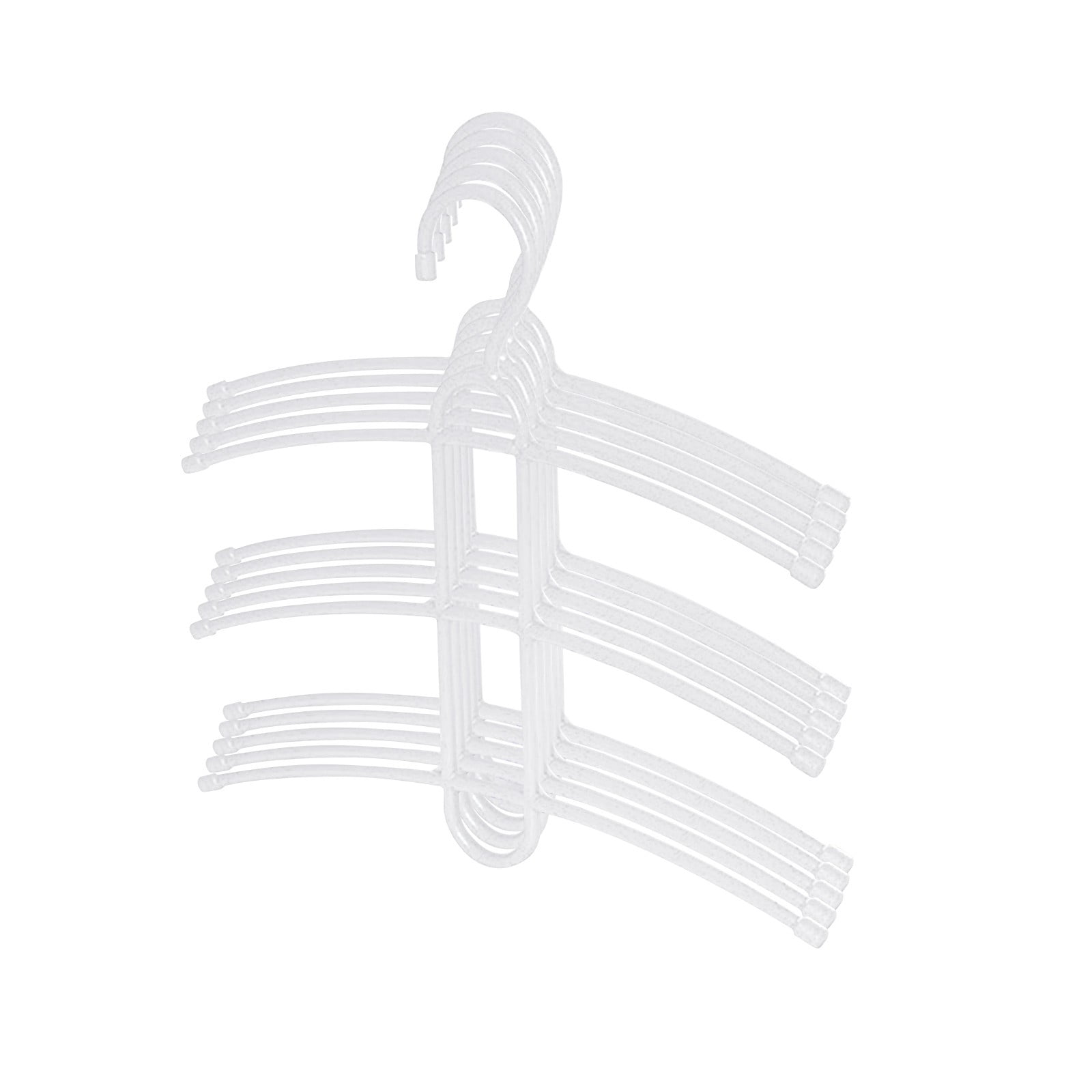 Dusknt Under $5 Non Slip 3 Tier Open-Ended Pants Hanger, Multiple Shirt ...