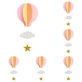 Dusknt Rainbow Hot Air Balloon Garland, Hanging Paper Decor, Ceiling ...