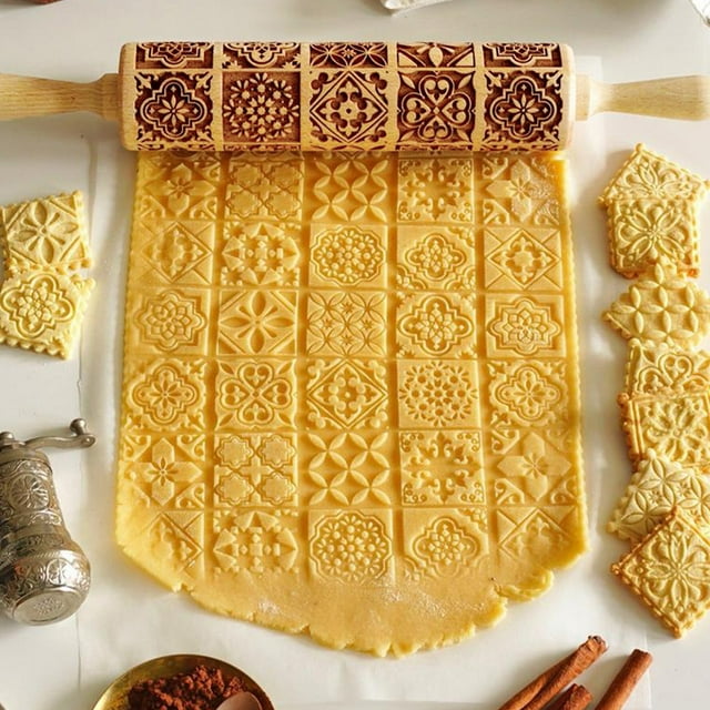 Dusknt Rolling Pin, Rolling, Clearance! Creative Pattern Rolling Pin ...