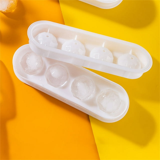 Dusknt Silicone Ice Tray Clearance! Stackable Round Ice Cube Tray Set ...
