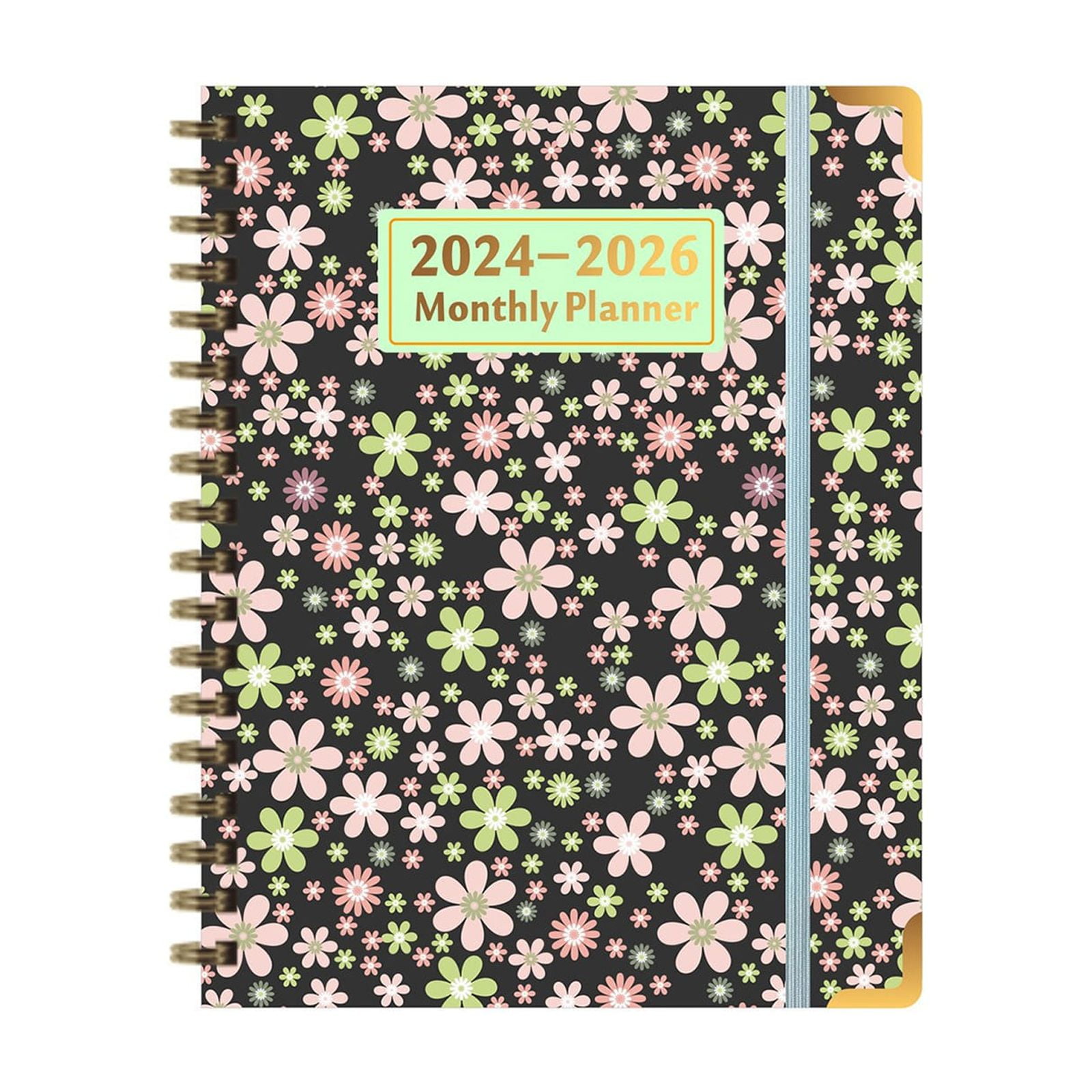 Dusknt (Small Floral) Daily Planner 2024 Time Management Schedule Book ...