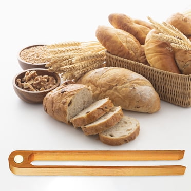 2 Pieces Magnetic Bamboo Toaster Tongs 8.7 Inch Wooden Kitchen Toast ...