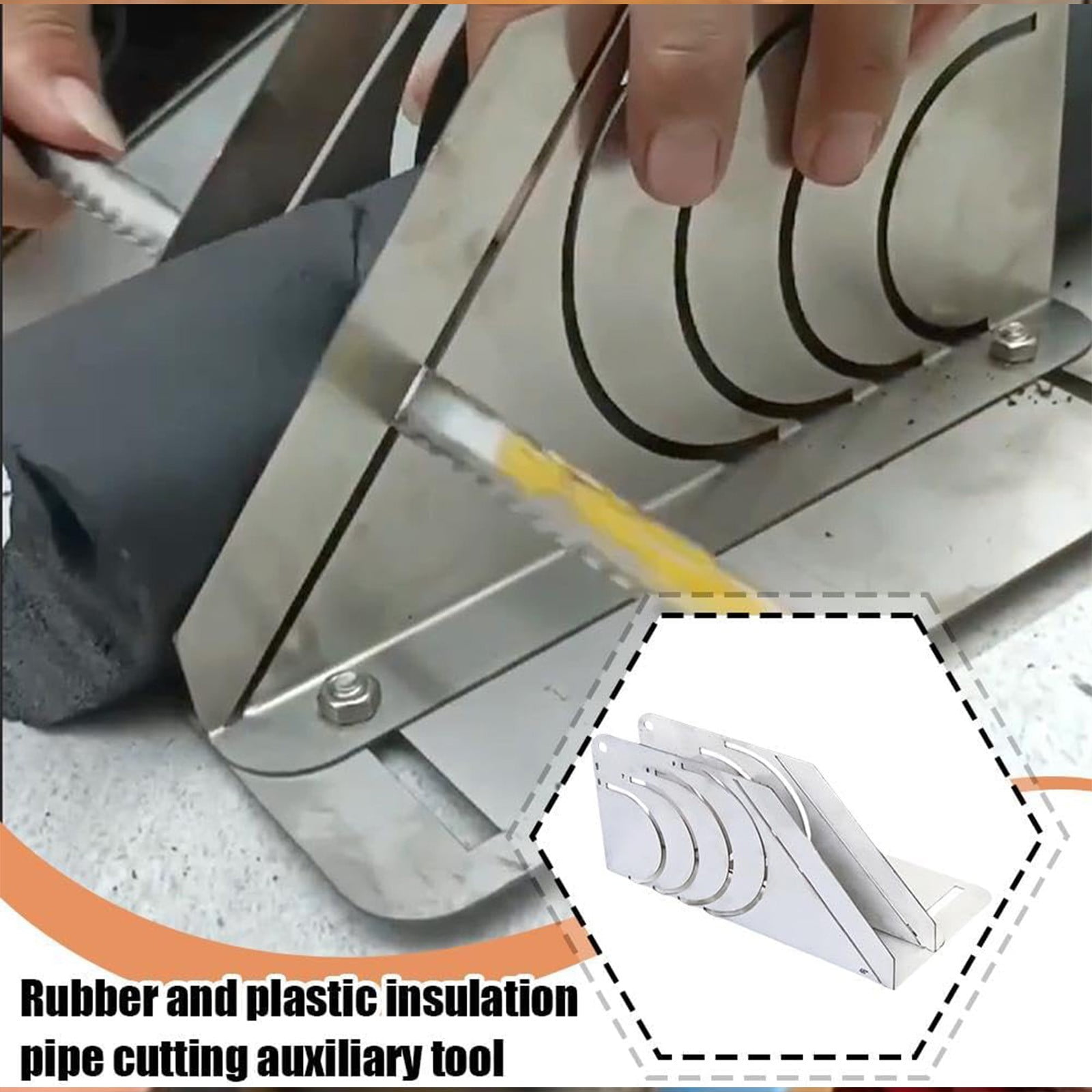 Dusknt Tool, Precision 45° Rubber Insulation Pipe Cutter. Foam Pipe ...