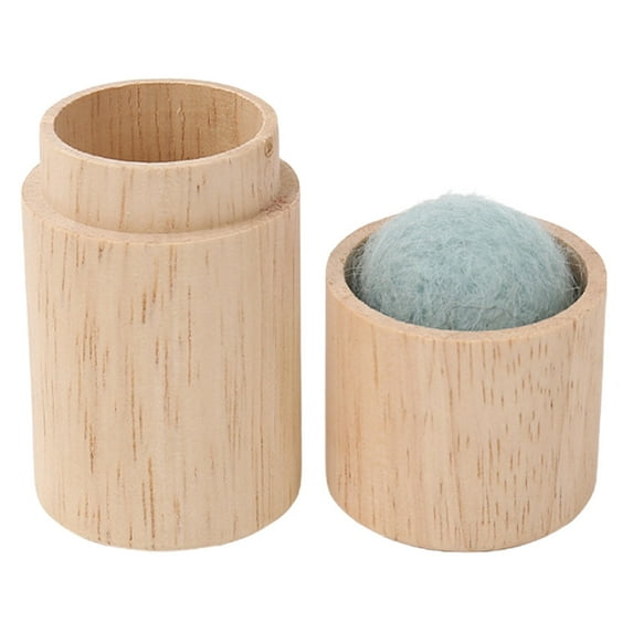 Dusknt Wooden Sewing Needle Holder Pincushion Portable Pin Holder Wood ...