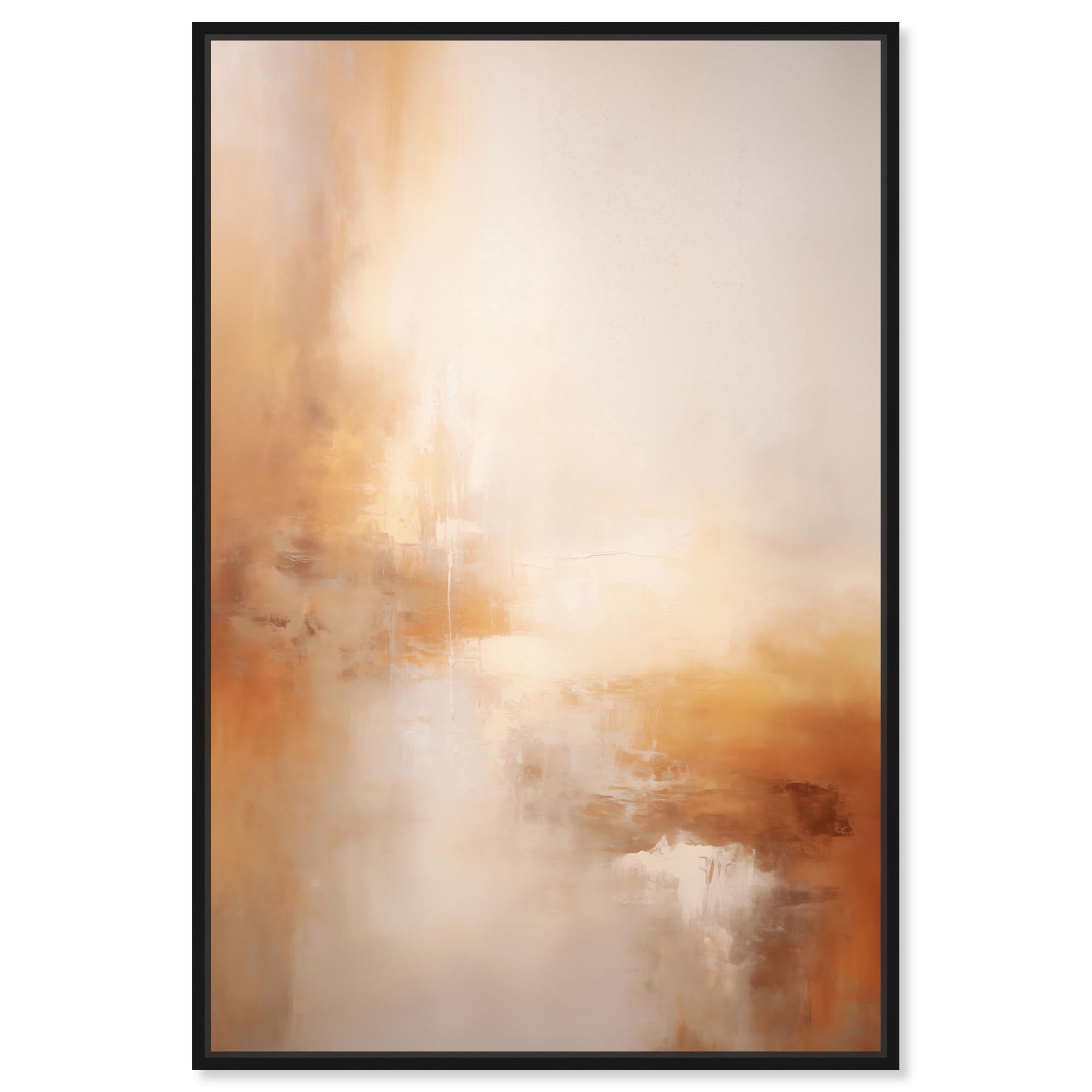 Dusky Dunes Canvas Earth Tone Abstracts by Art Remedy, Black Frame, 10 ...