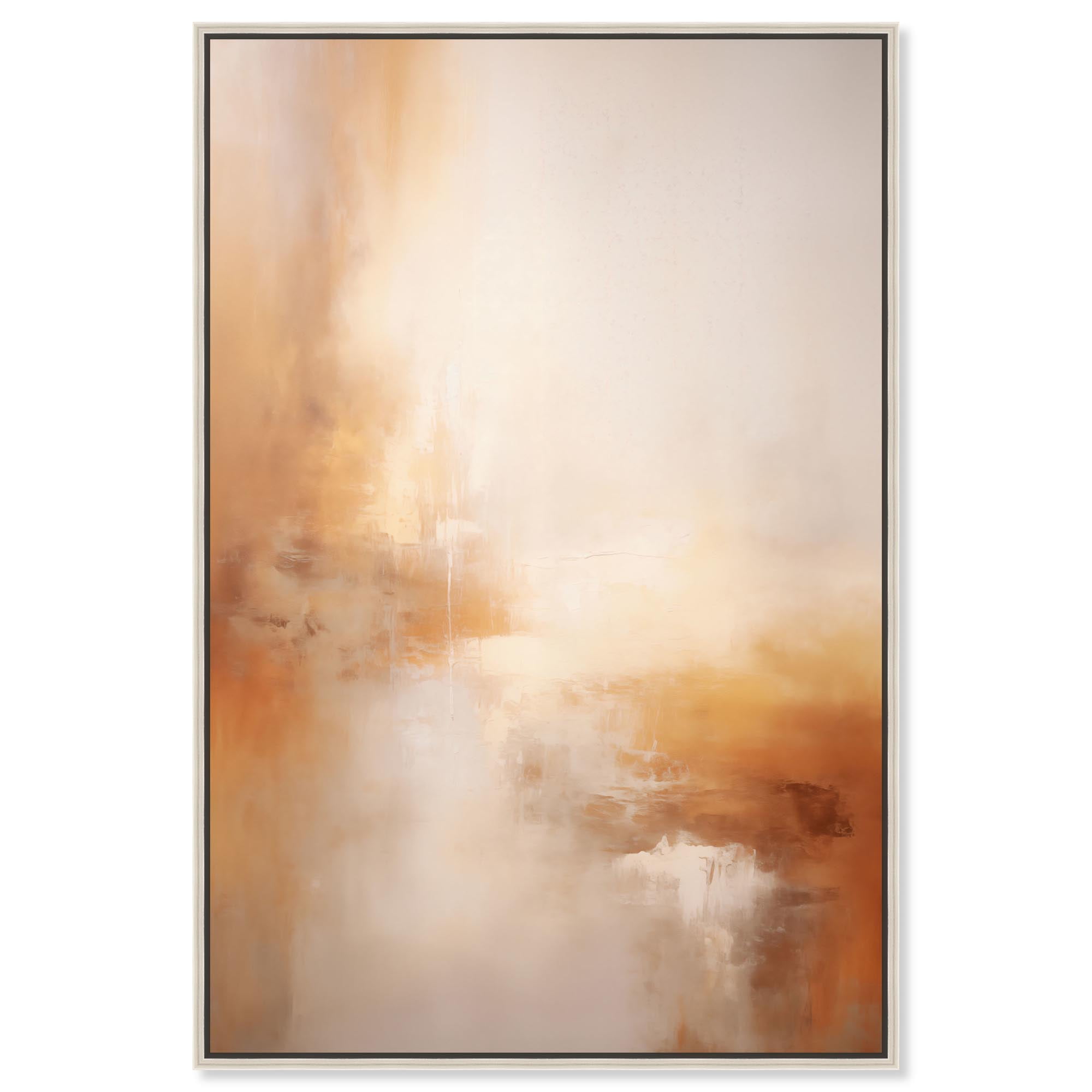 Dusky Dunes Canvas Earth Tone Abstracts by Art Remedy, Silver Frame, 24 ...