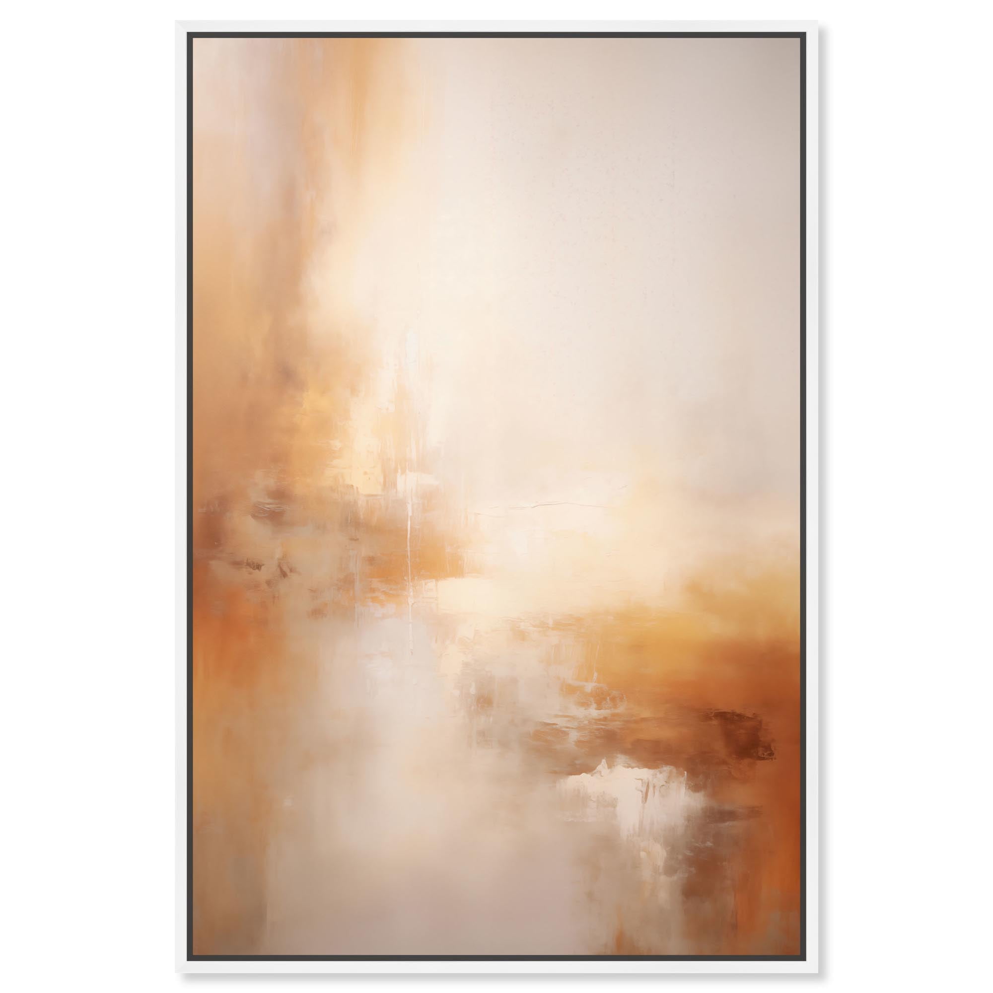 Dusky Dunes Canvas Earth Tone Abstracts by Art Remedy, White Frame, 10 ...