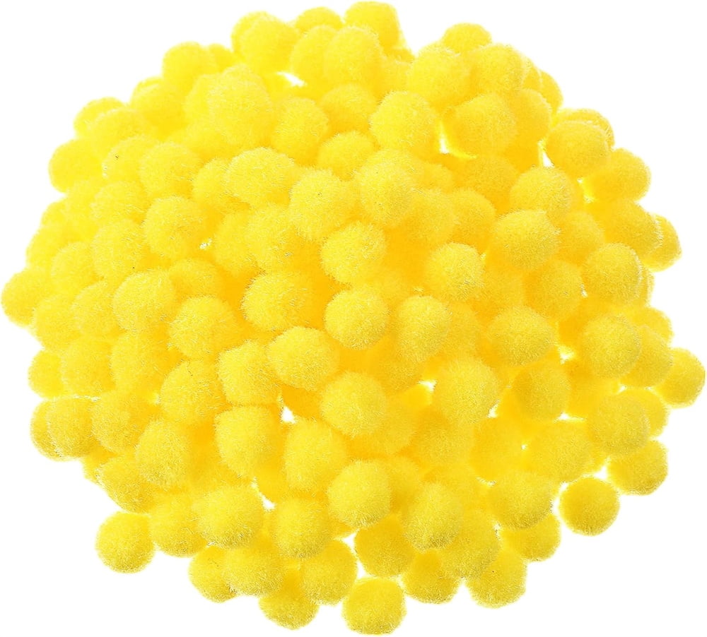 Duslogis 1.5cm Small Pom Poms for Crafts, 500 Pcs Mini Tiny Pompoms for ...