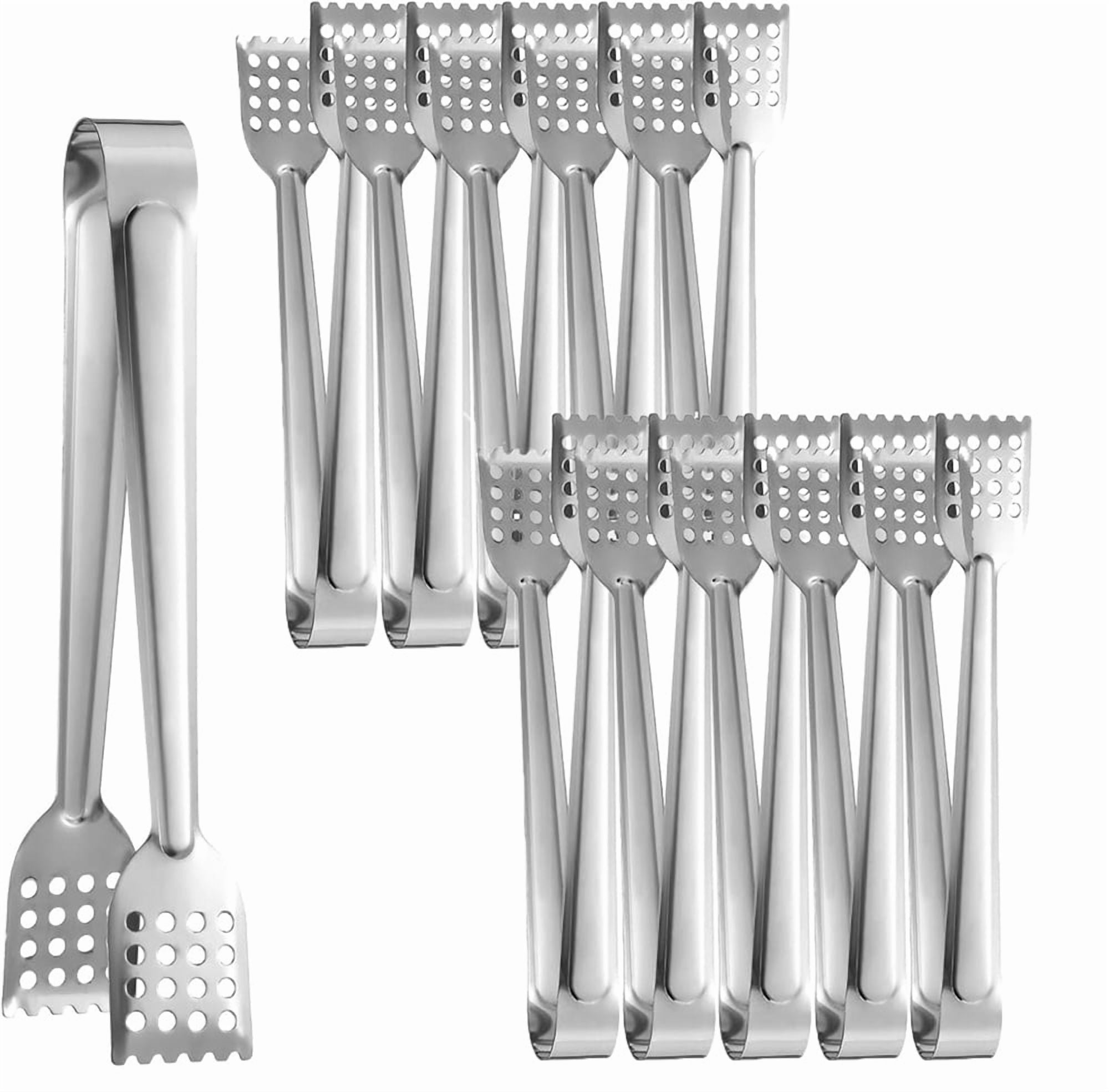 Duslogis 10 Pack 7 Inch Serving Tongs, Kitchen Tongs, Buffet Tongs ...