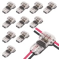 Duslogis 10 Pcs Low Voltage Wire Connectors Solid Connection, T Tap 2 ...