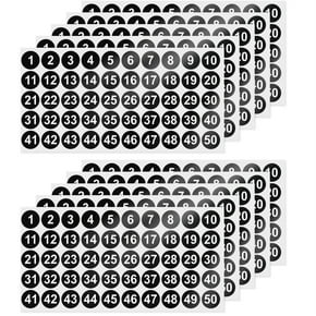 1 Inch Number Stickers