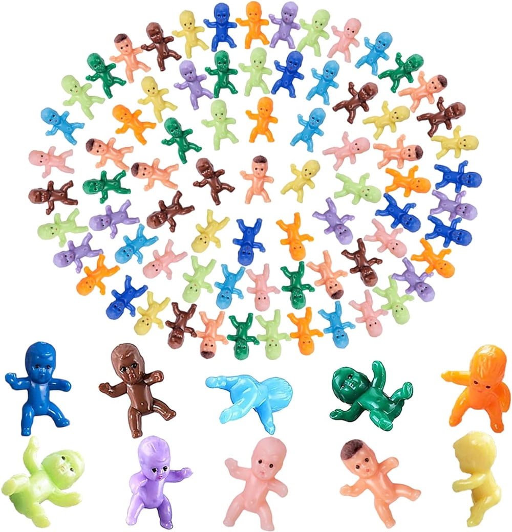 Duslogis 1" Baby Shower Plastic Mini Baby Figurines, Set of 100 ...