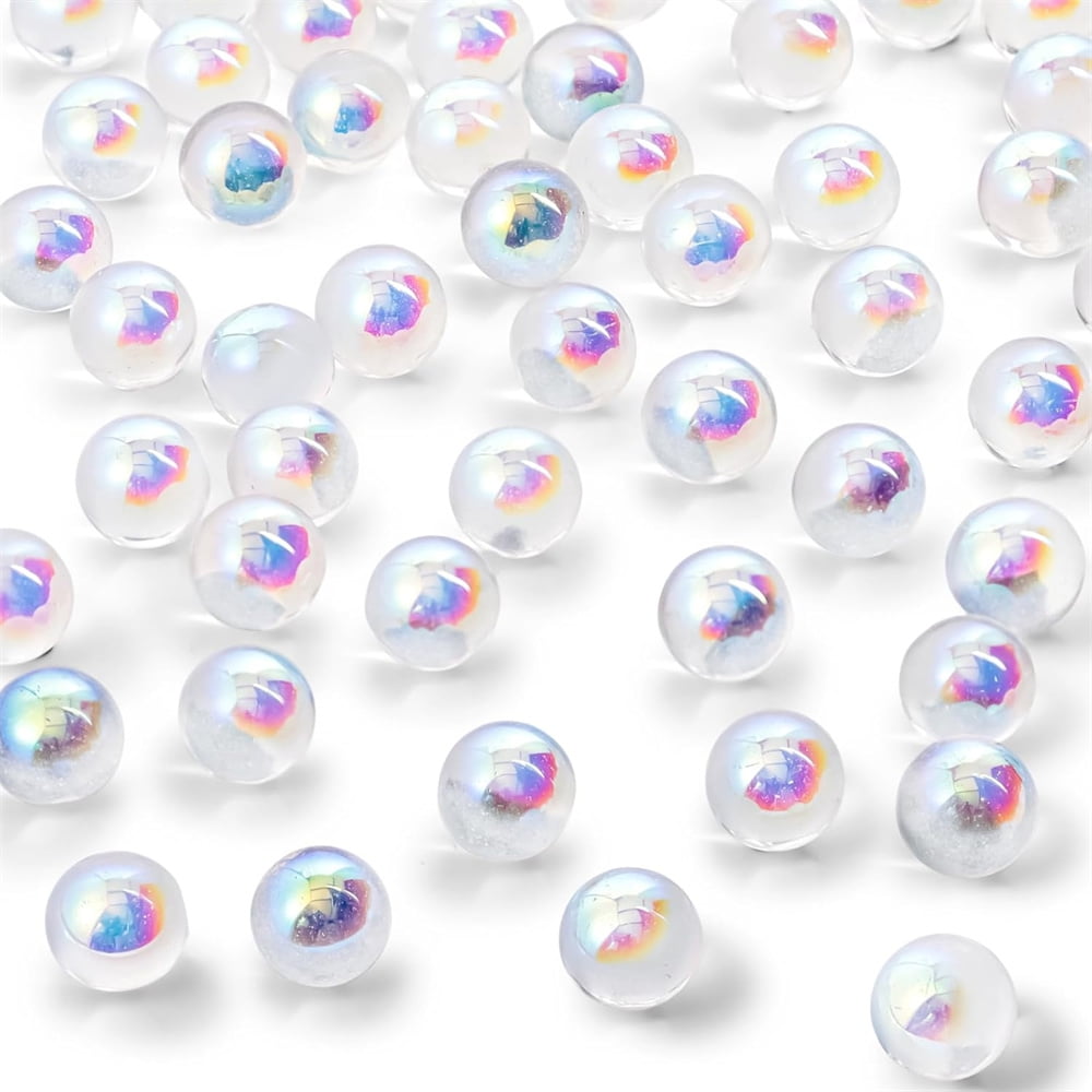 Duslogis 100PCS Glass Marbles Bulk, for Kids Marble Run Games, Vase ...