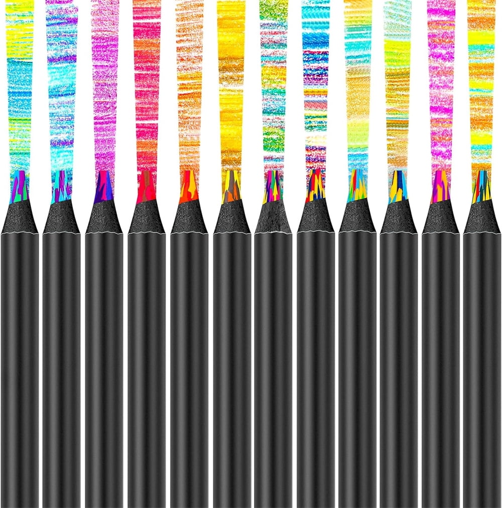 Duslogis 12 Colors Rainbow Pencils, Jumbo Colored Pencils for Adults ...