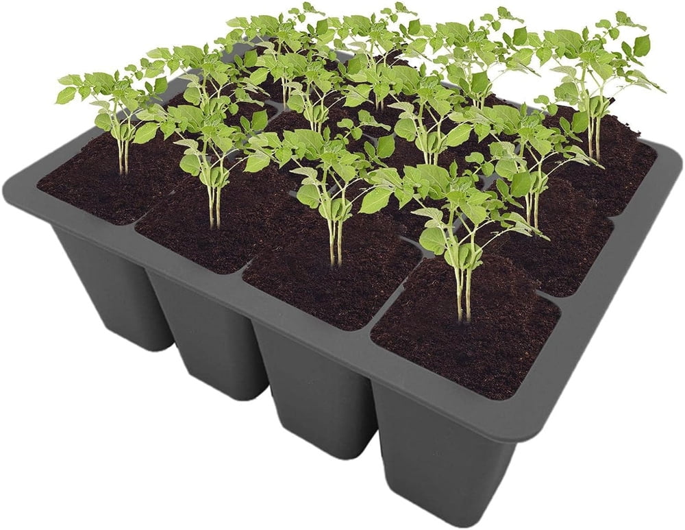 Duslogis 12 Grid Silicone Plant Seedling Pot, Seed Germination Trays ...