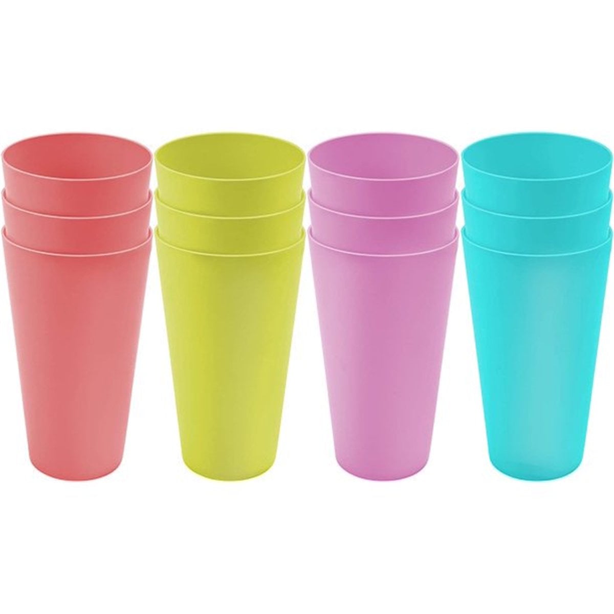 Duslogis 12 Pack Unbreakable Plastic Tumblers 17.5oz, Unbreakable ...