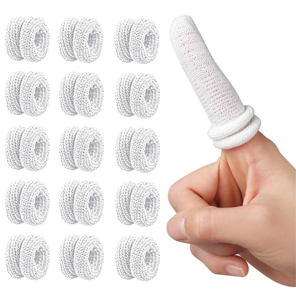 Duslogis 15 Pcs Finger Cots, Finger Bandage Finger Roll Tubular Bandage ...