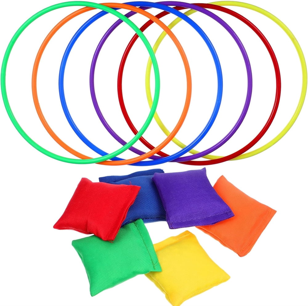 Duslogis 16 Pcs Carnival Outdoor Games Sets for Kids Including 8 Nylon ...